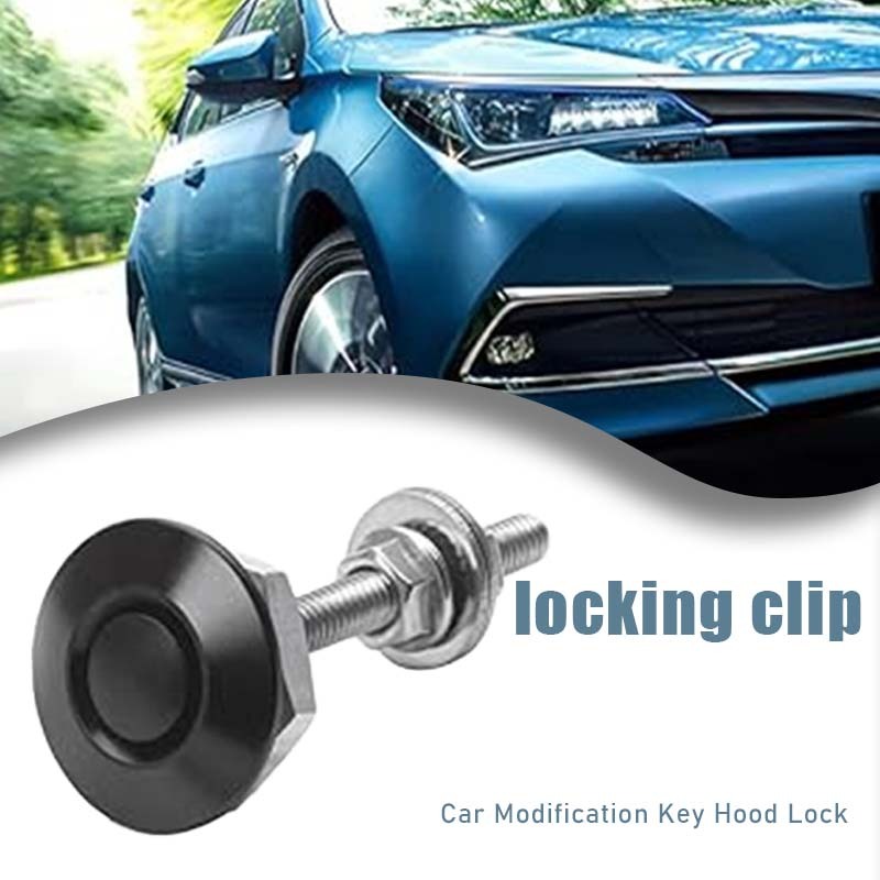 Jual 30mm Hood Lock Car Bumper Latch Kit Push Button Quick Release Hood ...