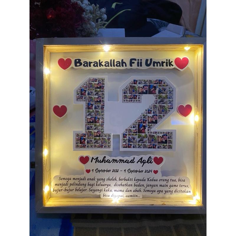 Jual FRAME 3D POP UP CUSTOM UKURAN 20X20 FRAME MURAH KOLASE FOTO ANGKA LOVE KADO ULTAH KADO ...