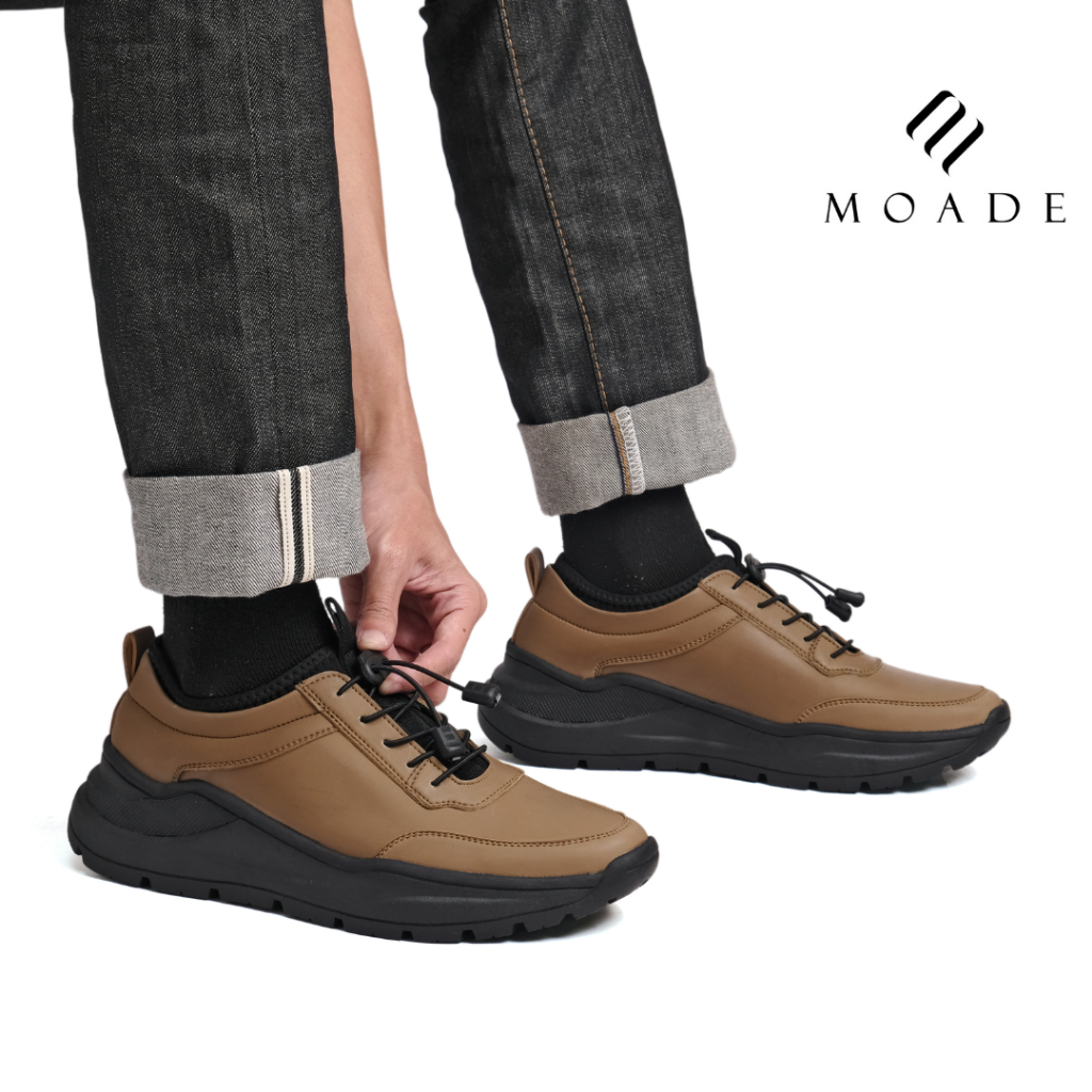 Jual Moade Sepatu Sneakers Pria Casual Cream Hitam Cokelat Sporty ...