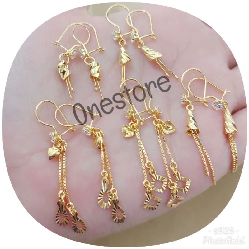 Jual ANTING PERAK 925 ASLI LAPIS MAS KUNING ANTING KAIT GANTUNG AKGGB ...