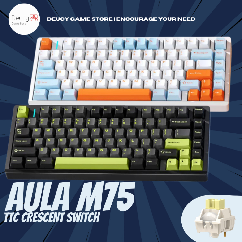 Jual (8000 mAh) AULA M75 Alumunium Wireless Triple Connection Gasket ...