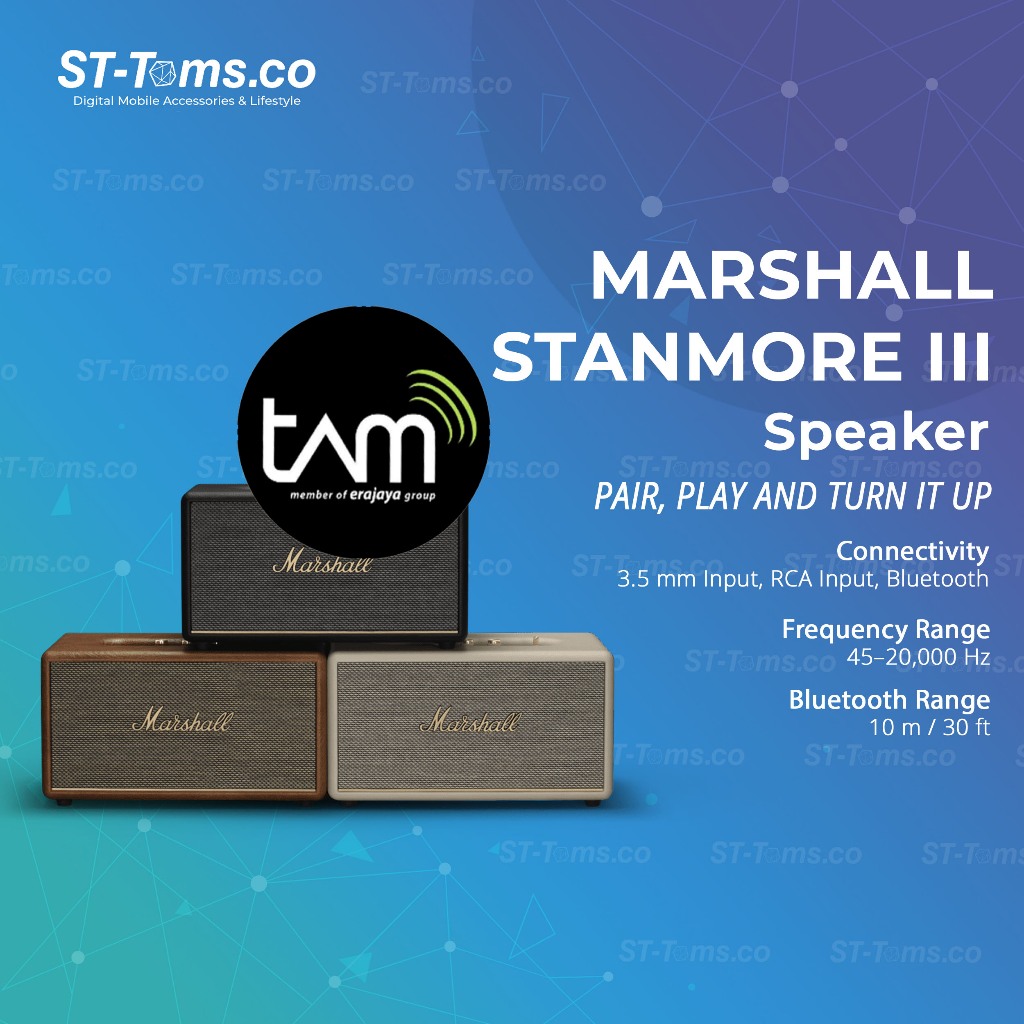 Jual Marshall Stanmore III Stanmore 3 Home Speaker With AUX RCA ...