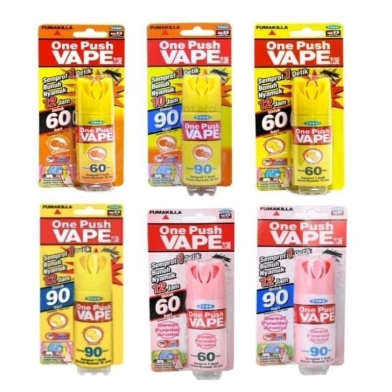 Jual One Push Vape Obat Nyamuk Semprot 90 hari & 60 hari | Shopee Indonesia
