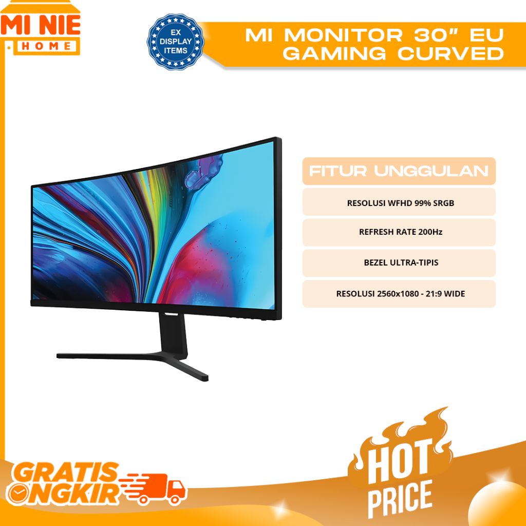Jual Mi 30" EU inch Monitor LED IPS Curved WFHD 200Hz 4ms Free Sync- Ex ...