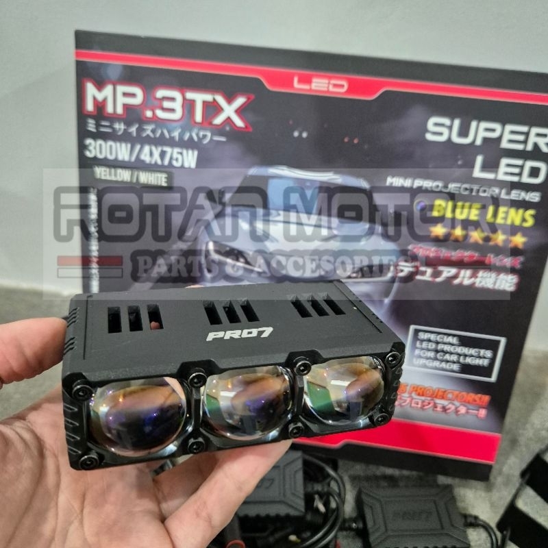 Jual Mini Projie Pro7 MP.3TX Super Nova LED Blue Lens 4x75W / MP3TX ...