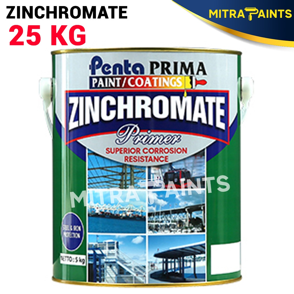 Jual ZINCHROMATE PENTA PRIMA / MENI BESI / CAT DASAR BESI BAJA ANTI ...