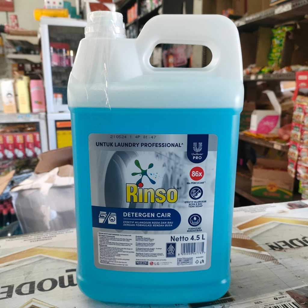 Jual RINSO Laundry Profesional cair 4,5 liter dijamin original unilever ...