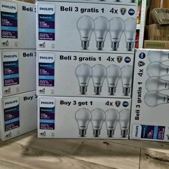 Jual Philips LED 11 watt (isi 4 lampu) | Shopee Indonesia