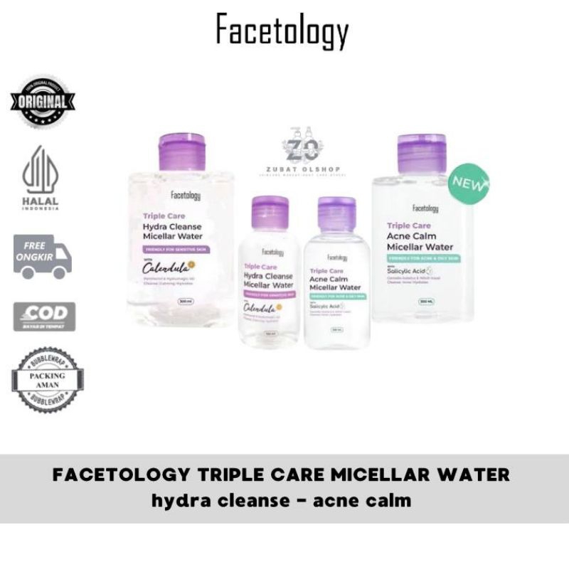 Jual Facetology Triple Care Hydra Cleanse Micellar Water | Triple Care ...