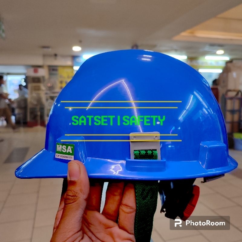 Jual Helm Safety MSA Full Set / Helm Kerja Proyek Warna Biru - SNI ...