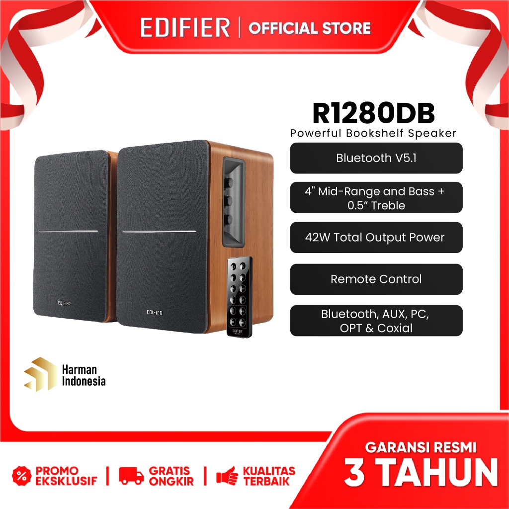 Jual EDIFIER R1280DB Powerfull Bookshelf Speaker | Shopee Indonesia