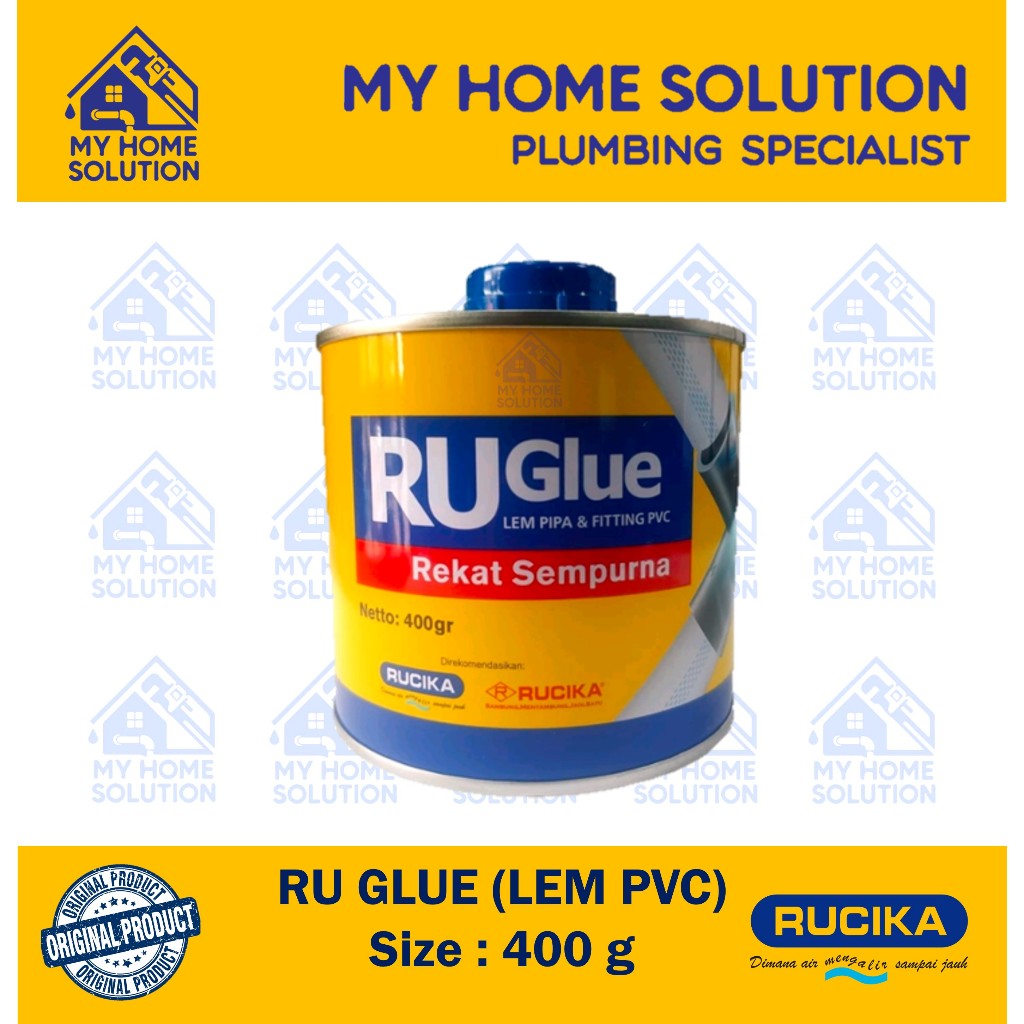 Jual LEM PVC | RU GLUE | LEM PIPA RUGLUE 400 gr Kaleng | Shopee Indonesia