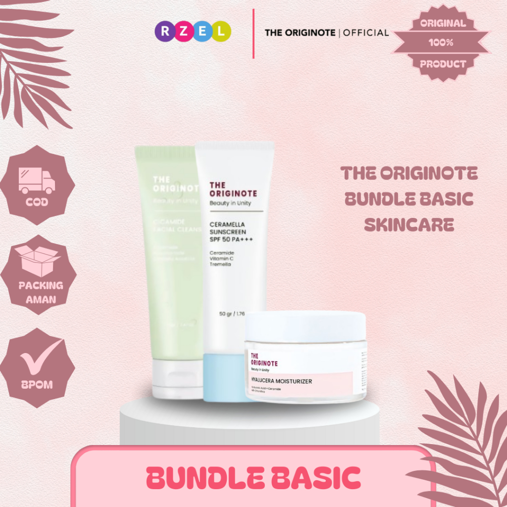 Jual The Originote Bundle Basic Skincare - Facial Wash + Moisturizer + Sunscreen | Shopee Indonesia