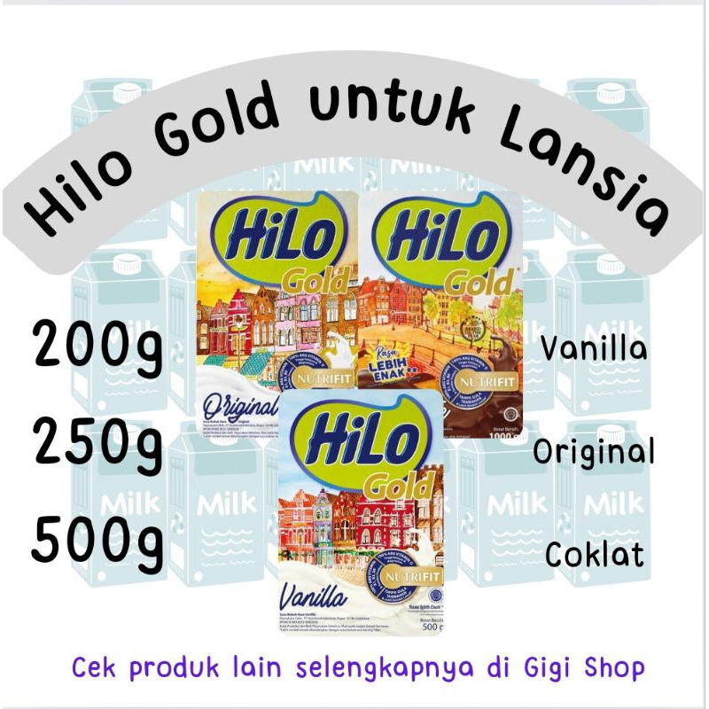 Jual Hilo Gold 200g 250g 500g | Susu Dewasa Lanjut usia Tinggi Kalsium ...