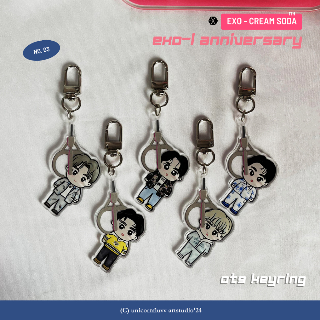 Jual EXO CREAM SODA Claw Keychain OT9 all member | Shopee Indonesia