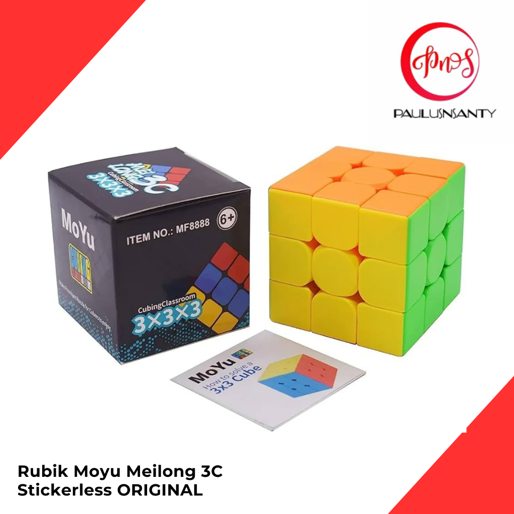 Jual [P] Rubik 3x3 Moyu Meilong 3C Stickerless | Shopee Indonesia