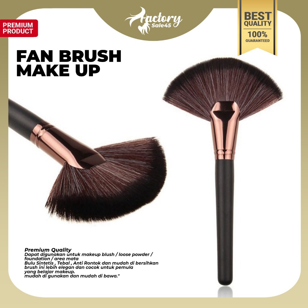 Jual FACTORYSALE45 - Kuas Make Up Brush Kuas Kipas Make up Blush On ...