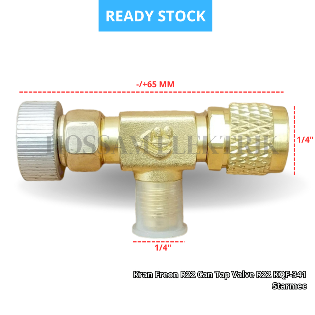 Jual Kran Freon R22 Can Tap Valve R22 KQF-341 Starmec | Shopee Indonesia