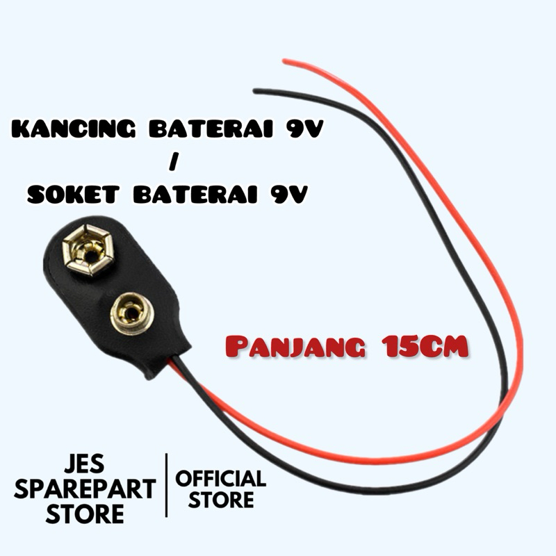 Jual KANCING BATERAI 9V SOCKET KOTAK KONEKTOR TUTUP TERMINAL SOKET ...