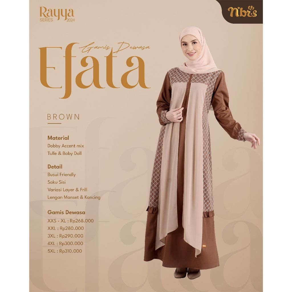 Jual GAMIS EFATA MERK NIBRAS | Shopee Indonesia