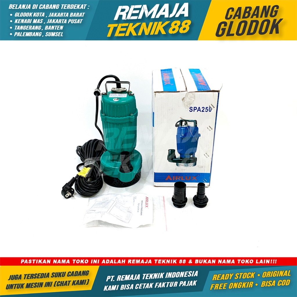 Jual AIRLUX SPA 250/SPA 250 - POMPA CELUP AIR BERSIH / KOLAM IKAN | Shopee Indonesia