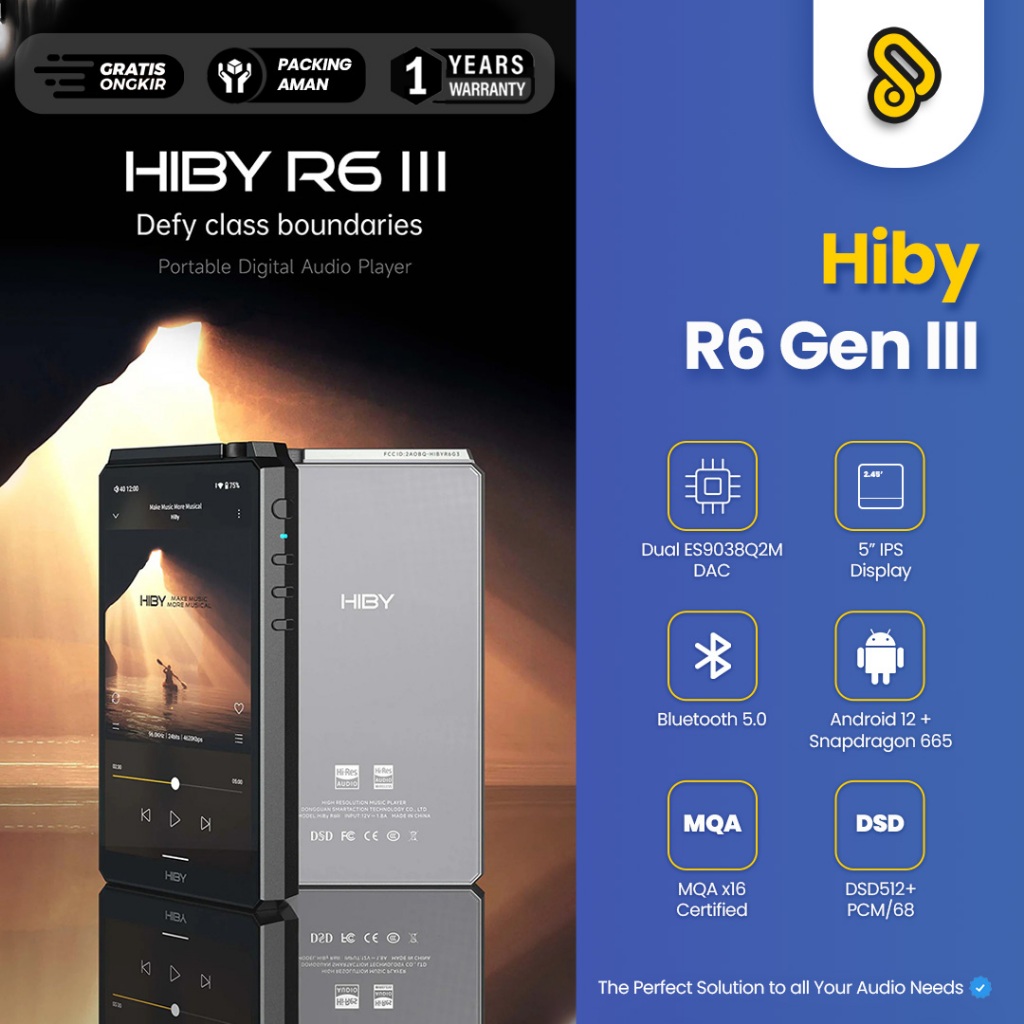 Jual Hiby R6 Gen 3 / R6 Gen III Premium Hi-Res Android Digital Audio Player | Shopee Indonesia