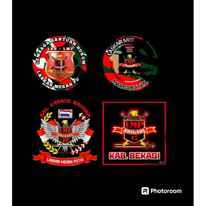 Jual stiker laskar merah putih/stiker ormas/stiker lambang ormas/stiker ...