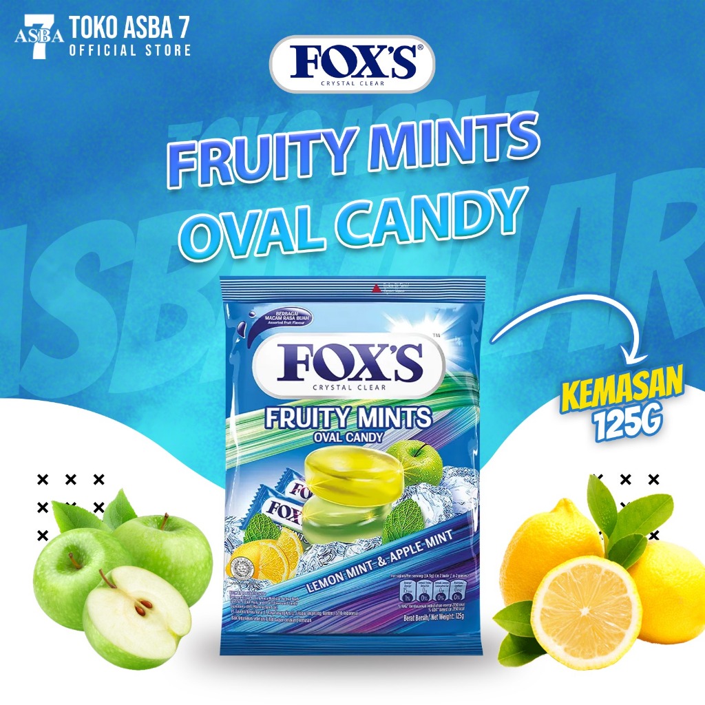 Jual FOXS FRUITS MINTS OVAL CANDY 125GR | Shopee Indonesia