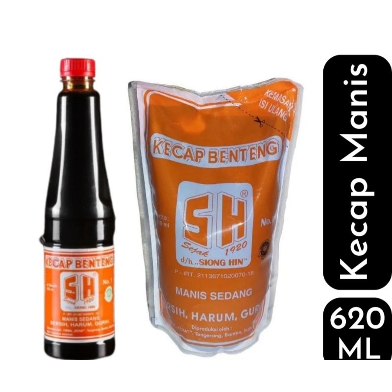 Jual Kecap Benteng SH Kemasan Pouch / Botol 620 ml | Shopee Indonesia