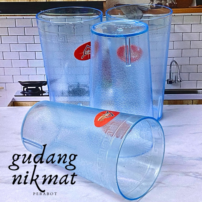Jual 12 PCS GELAS ALEXIS POLOS BENING BAHAN MIKA TEBAL KAPASITAS 400 ML ...