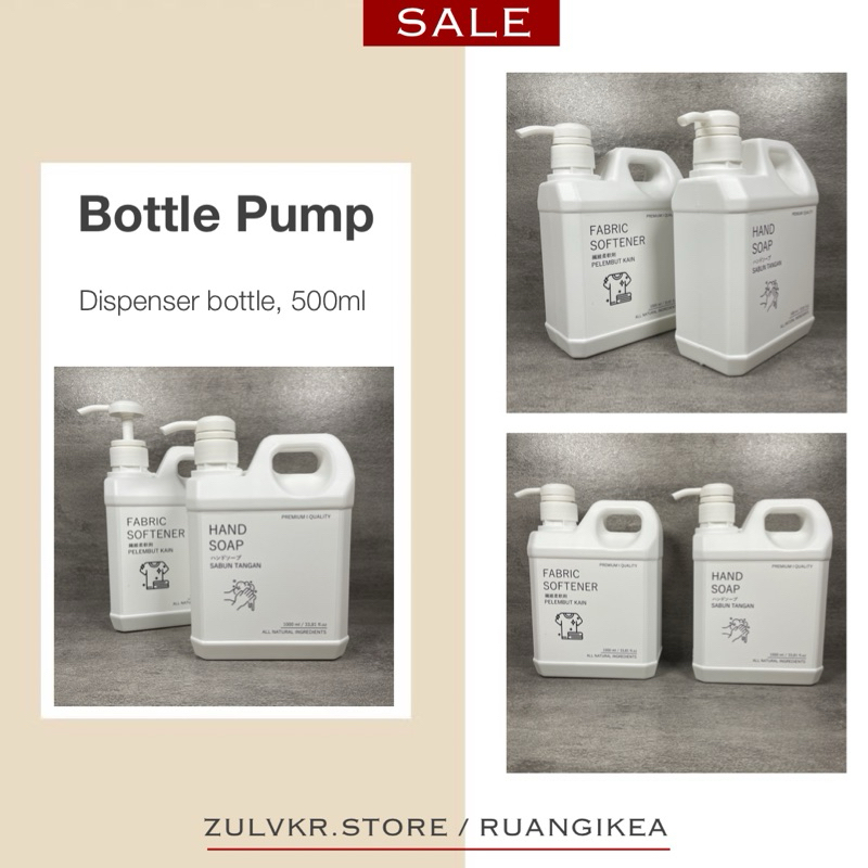 Jual [W1.3] Botol sabun PUMP Plastik Aesthetic / Botol Pump Refill ...
