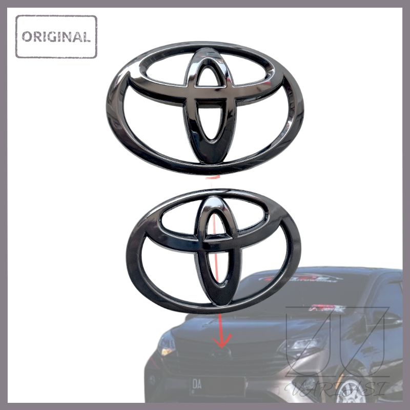 Jual Logo Emblem Toyota Calya 2016-2024 Hitam Glossy Hitam Doff Depan ...