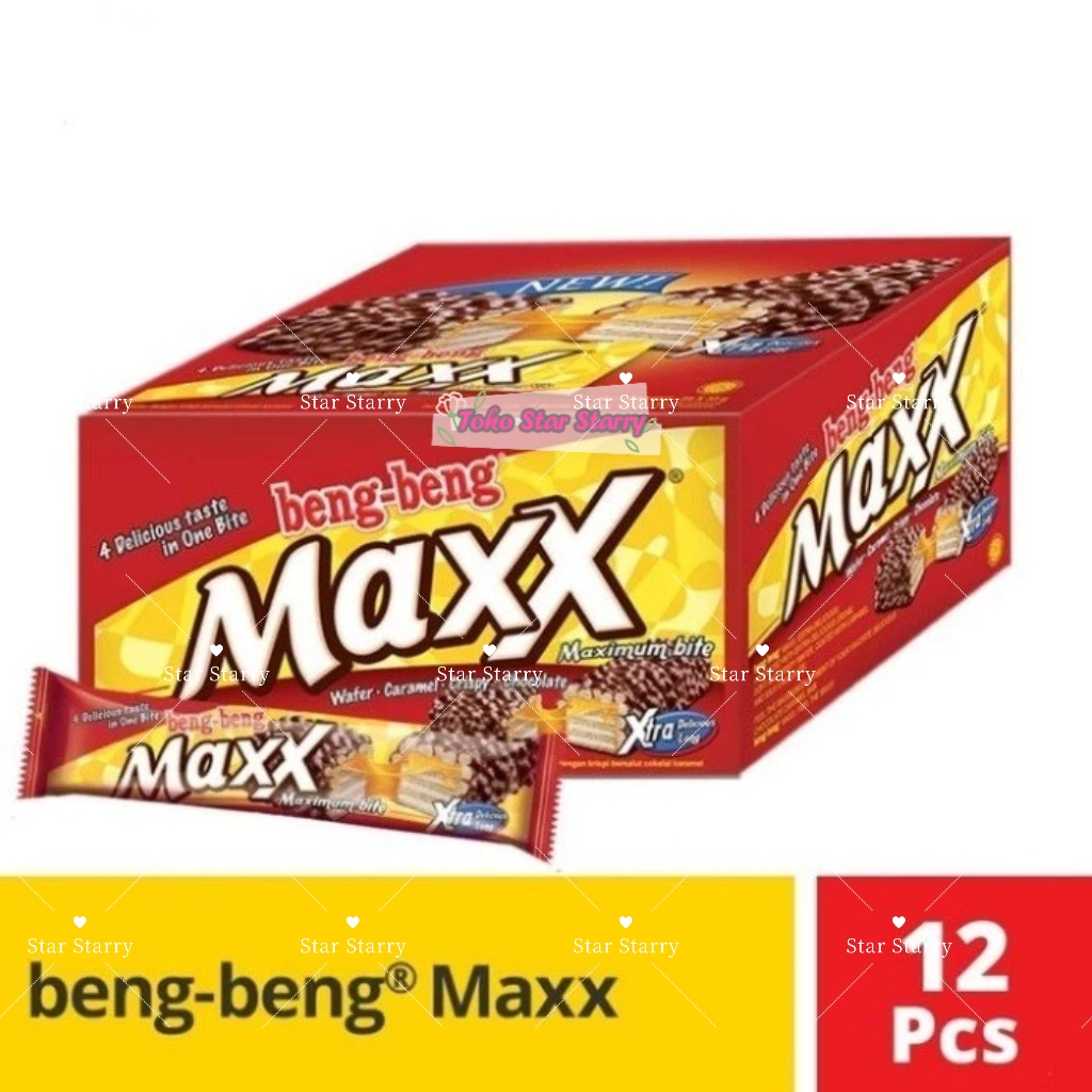 Jual [Per Pack] BENG - BENG MAXX / BENG - BENG WAFER COKLAT 32 GRAM ...