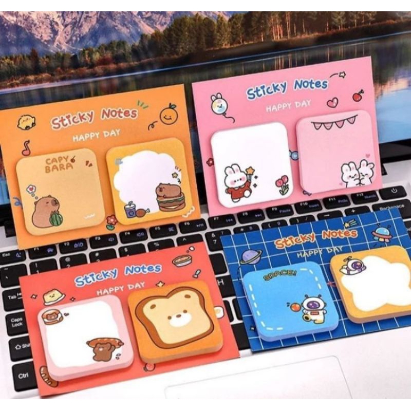 Jual Sticky Notes Isi 60 Lembar Model Kotak Persegi Lucu Full Color ...