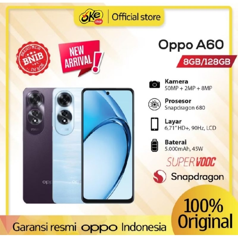 Jual Oppo A60 4G - Garansi Resmi Oppo Indonesia | Shopee Indonesia