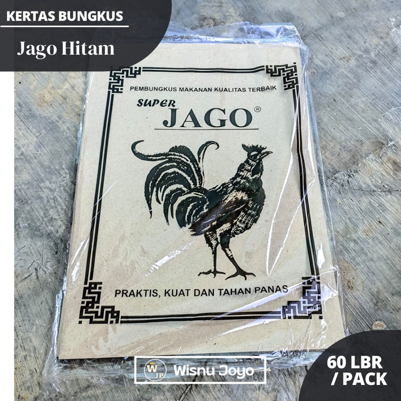 Jual Kertas Nasi Jago Hitam isi 60 Lembar / Kertas Minyak Jago Hitam ...