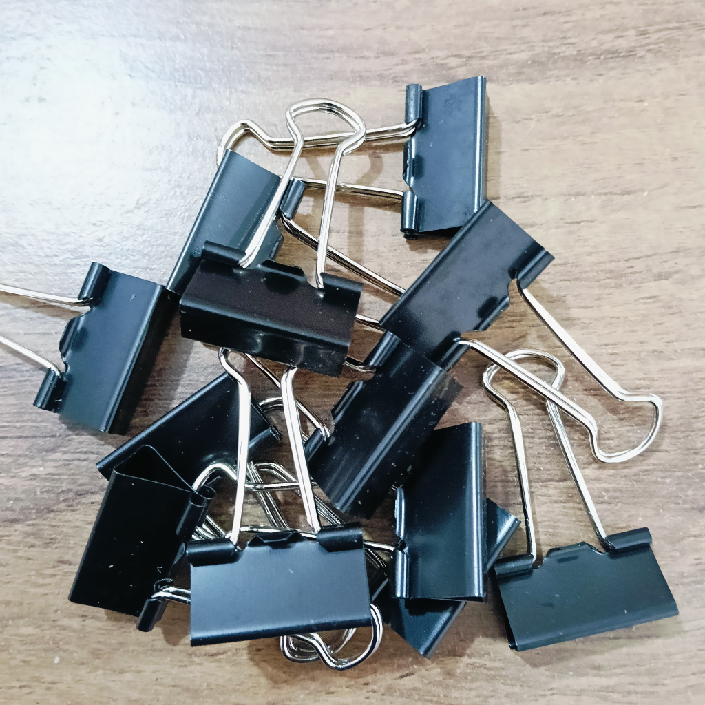 Jual BINDER CLIP 111 1 KOTAK PENGJEPIT KERTAS HITAM 2,5 CM 25MM ...