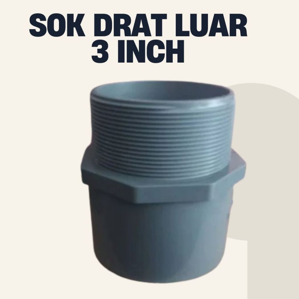 Jual Fitting sambungan penyambung pipa pvc Sok Sock Socket Drat Luar ...