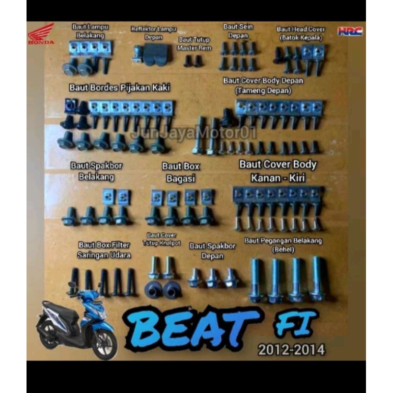 Jual baut full body beat fi / baut lengkap beat esp | Shopee Indonesia