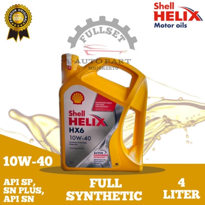 Jual SHELL HELIX HX6 10W-40 SYNTHETIC TECHNOLOGY (4liter) | Shopee ...