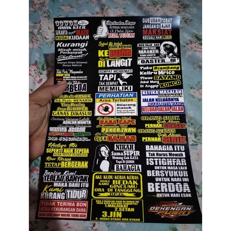 Jual STIKER KATA KATA ISI 22 PCS | STIKER CROMO | STIKER PACK | Shopee ...