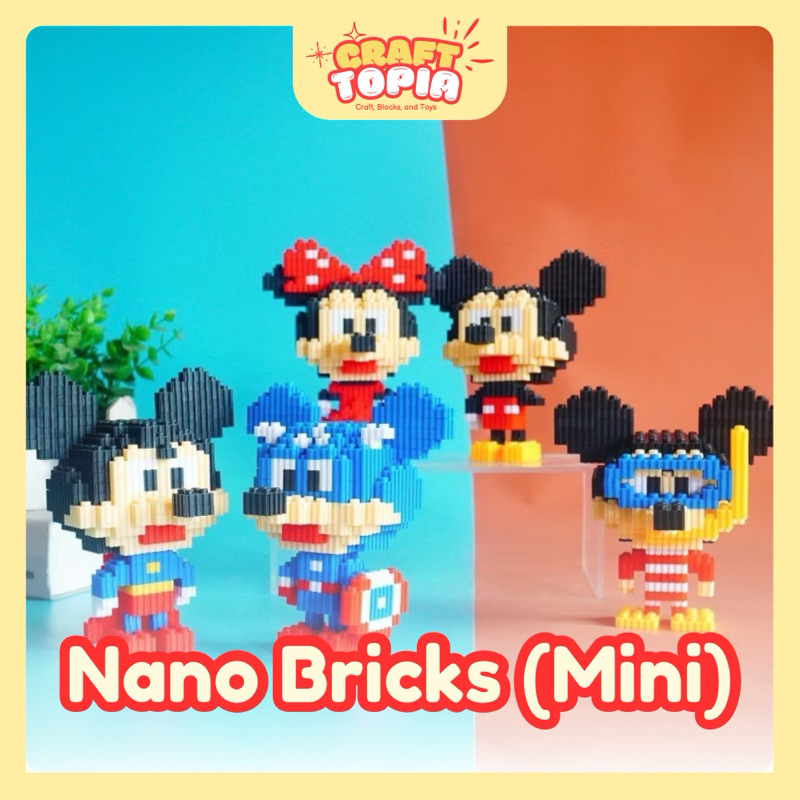 Jual [CRAFTOPIA] Nano Bricks Blocks Mini Mickey Mouse, Iron man ...