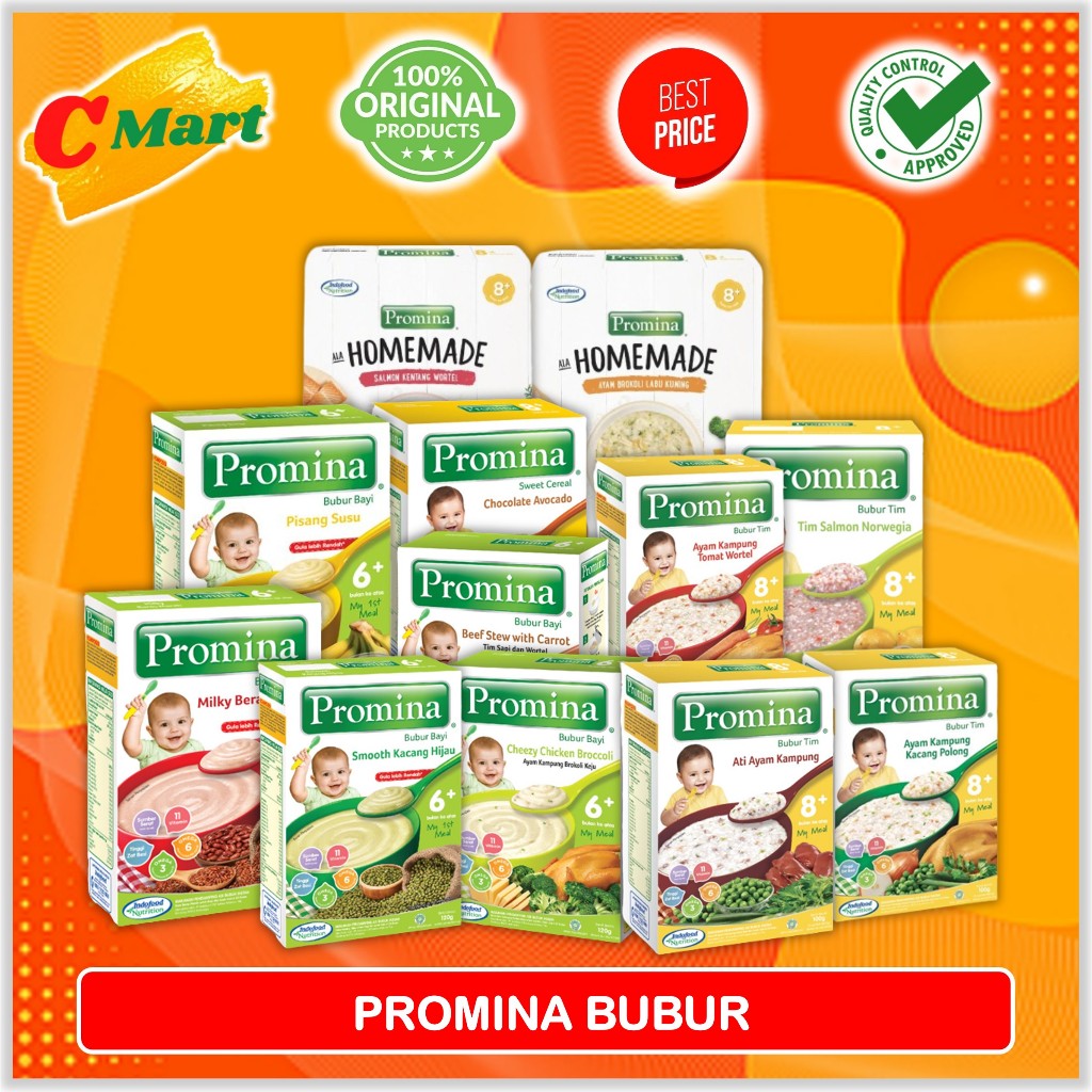 Jual Promina Bubur Bayi 6+ Dan 8+ / Bubur Anak Mpasi / Bubur Tim ...