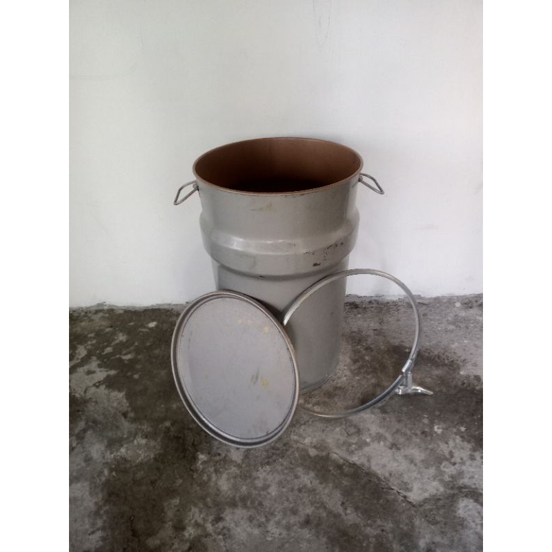 Jual drum besi 60 liter tutup lebar super tebal | Shopee Indonesia