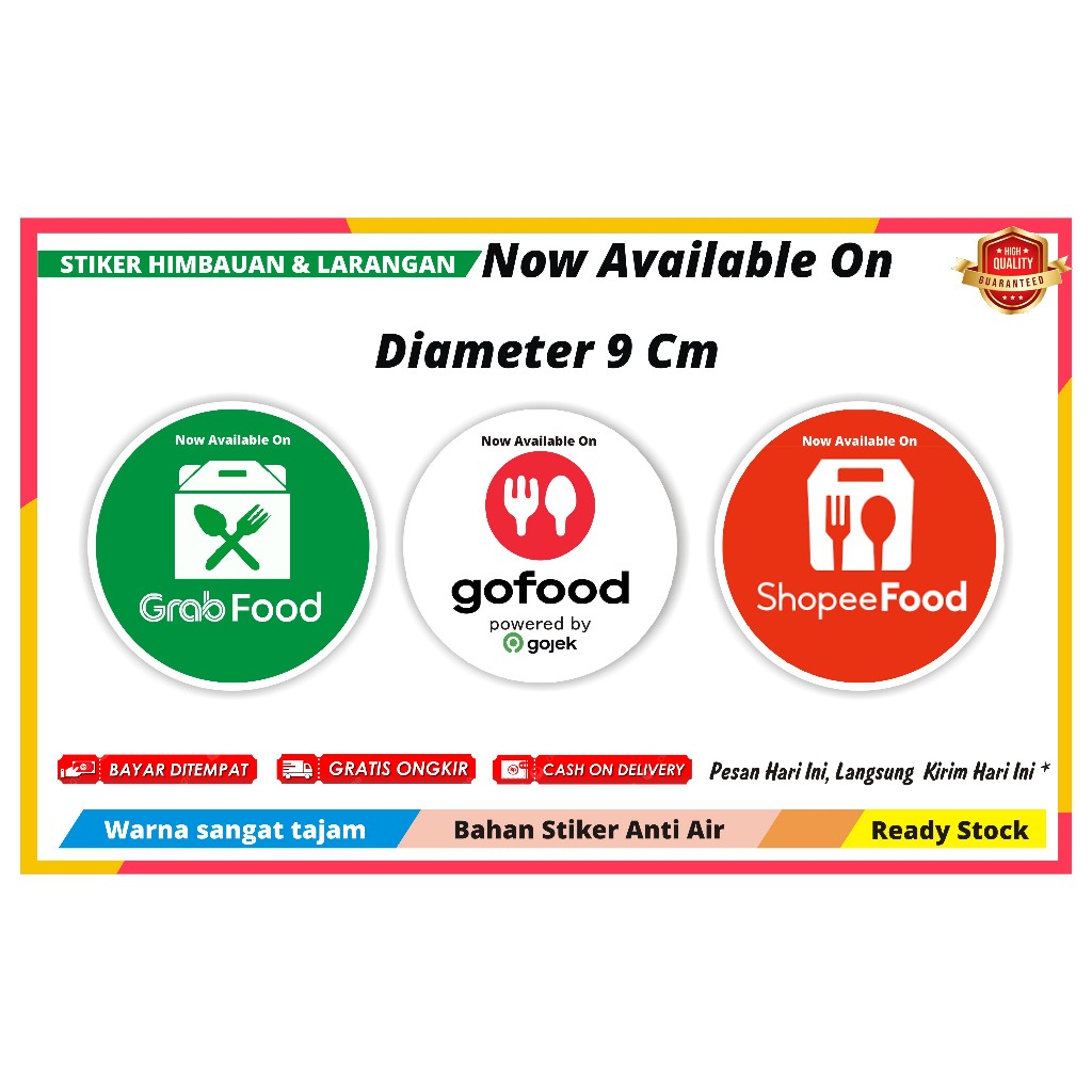 Jual STIKER NOW AVAILABLE ON | Shopee Indonesia