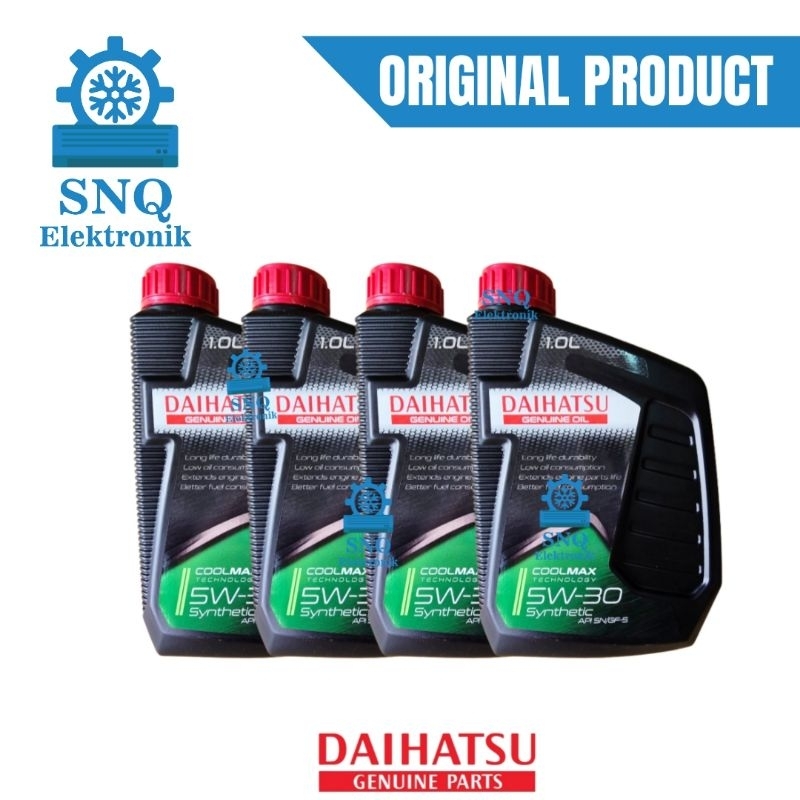 Jual Daihatsu genuine oil 5W-30 synthetic API SN/GF-5 4 liter original ...