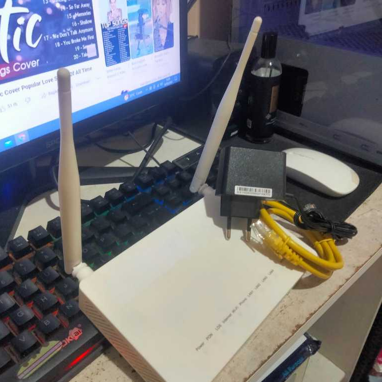 Jual MODEM ONT ZTE F660 V8 GPON SUPPORT OMCI MULUS + ADAPTOR FO BIRU | Shopee Indonesia