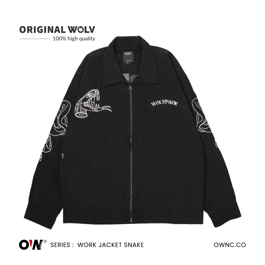 Jual WOLV - Work Jacket Boxy Snake Streetwear Casual Unisex | Shopee ...