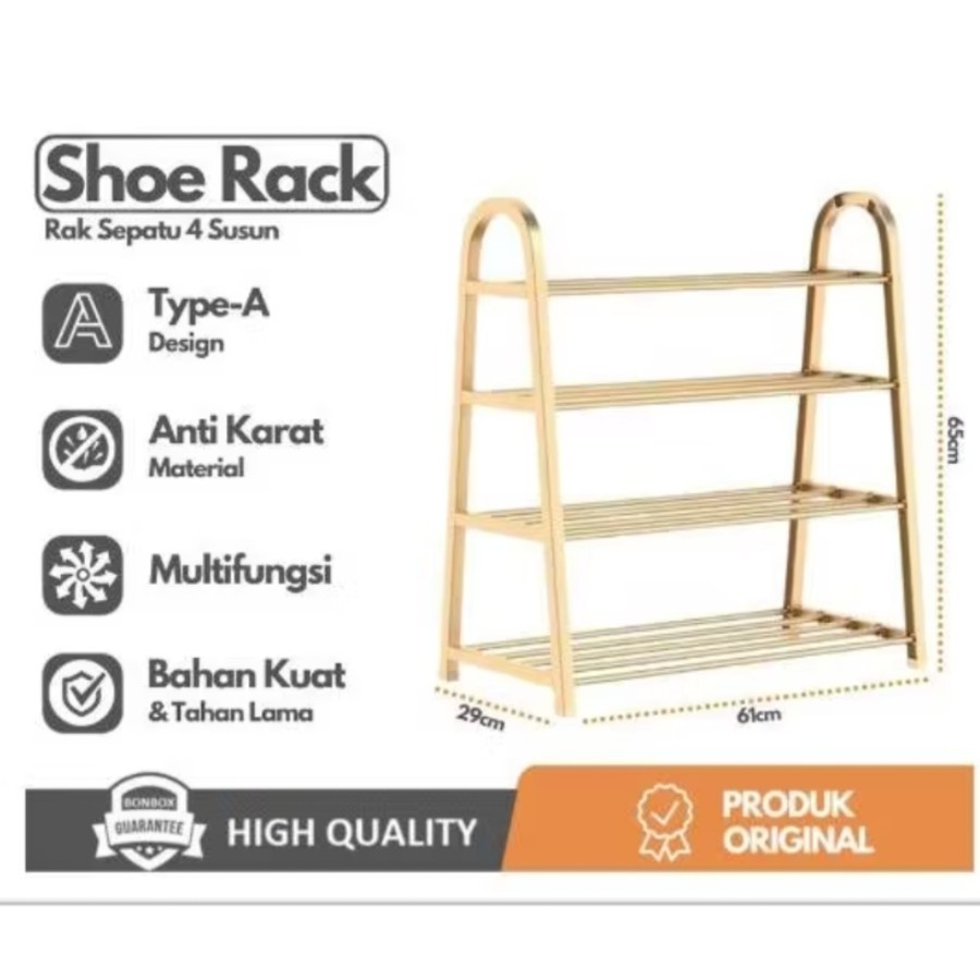 Jual BONBOX - BFS701 Gold Floating Shelf | Shopee Indonesia