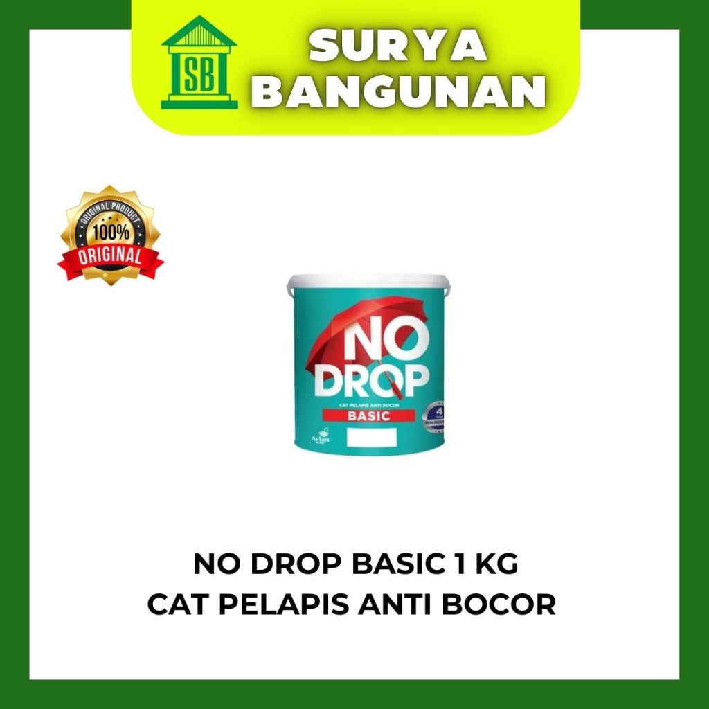 Jual Cat Tembok Exterior No Drop Basic / Cat Pelapis Anti Bocor Ekonomis Murah Waterproofing 1 ...